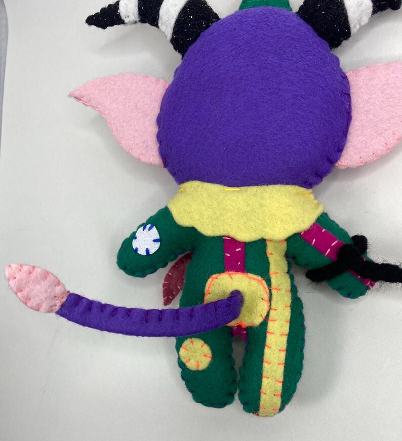 Clown Krampus Felt Art Doll, Clown Core Decor, Eclectic Art Doll - Etsy