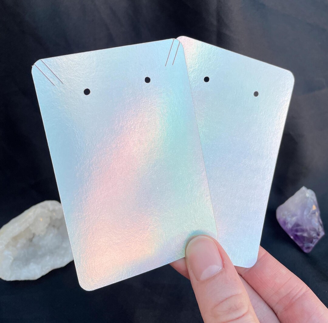 Holographic Jewelry Display Cards | Custom Earring / Necklace Cards ...