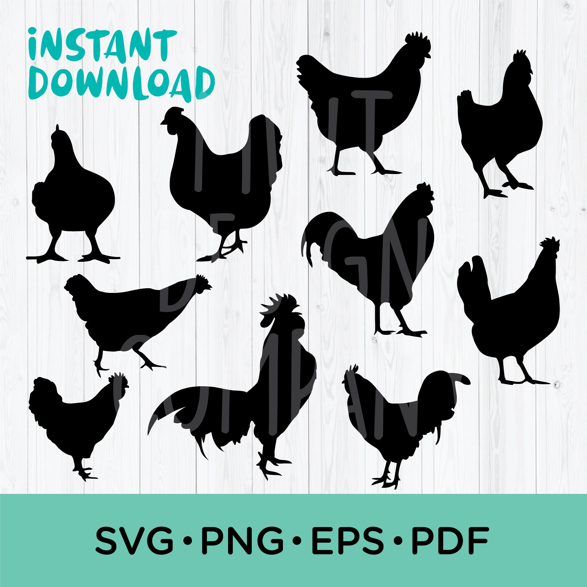 Chicken SVG Bundle, Chicken Pattern, SVG Cut File for Cutting Machines ...