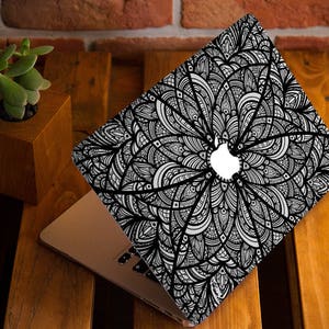 Black Mandala MacBook Pro Case MacBook Air Case MacBook Pro Retina ...