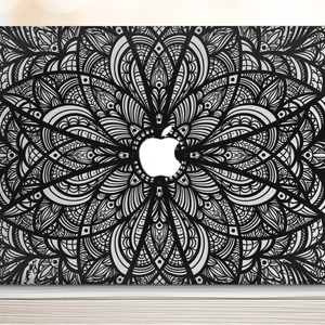 Black Mandala MacBook Pro Case MacBook Air Case MacBook Pro Retina ...