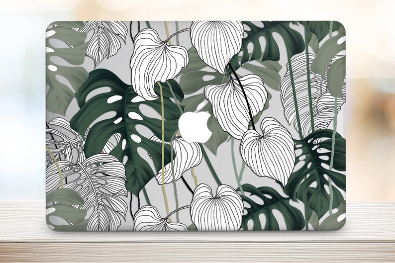 Floral Macbook Pro 13 Case Leaves Green Mac Pro 15 Cover Mac | Etsy