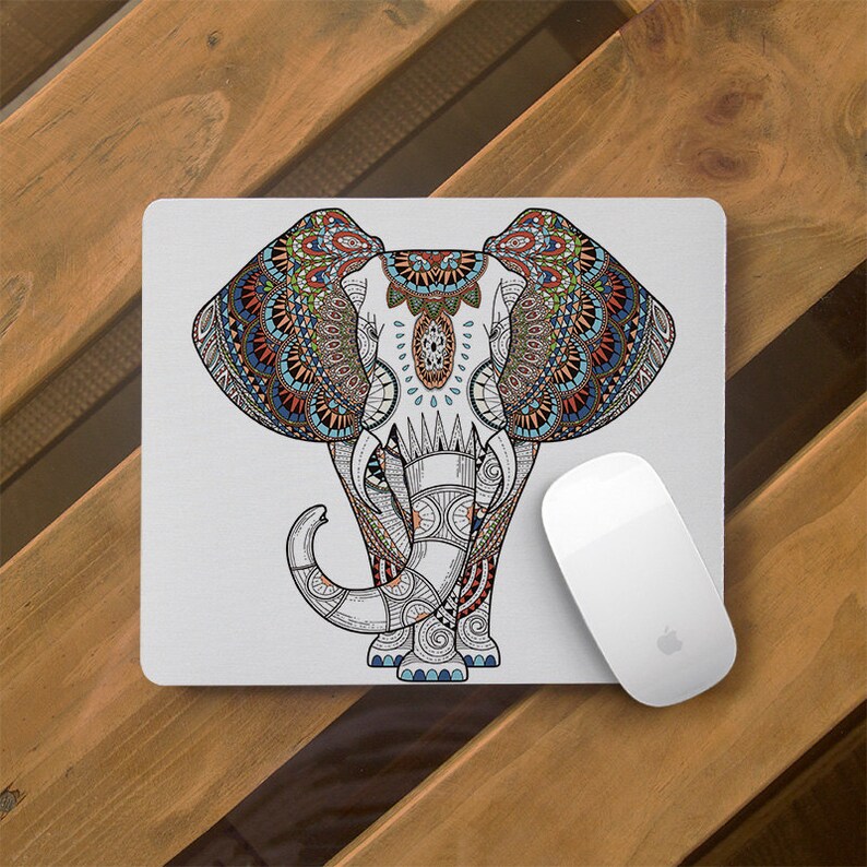 Office Desk Accessories Elephant Round Animal Mouse Pad Desk | Etsy