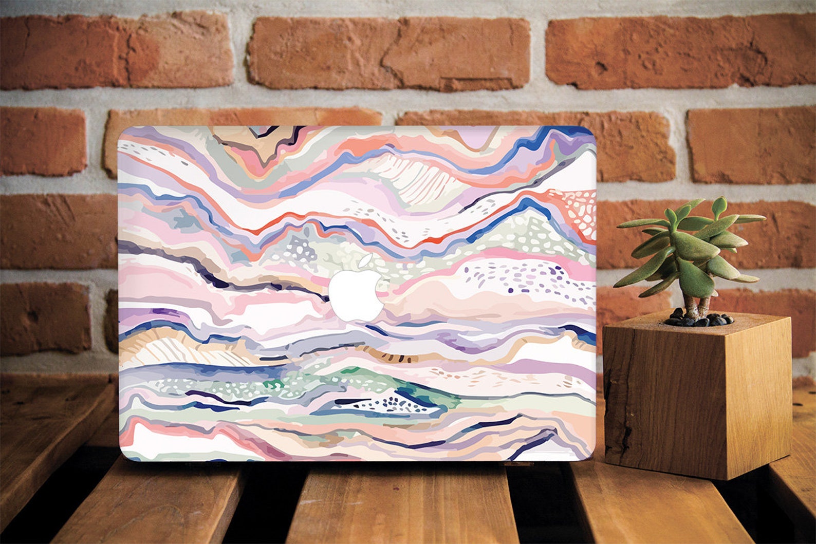 Colorful Macbook Pro 15 2019 Marble Waves Mac Pro 13 Cover Mac | Etsy