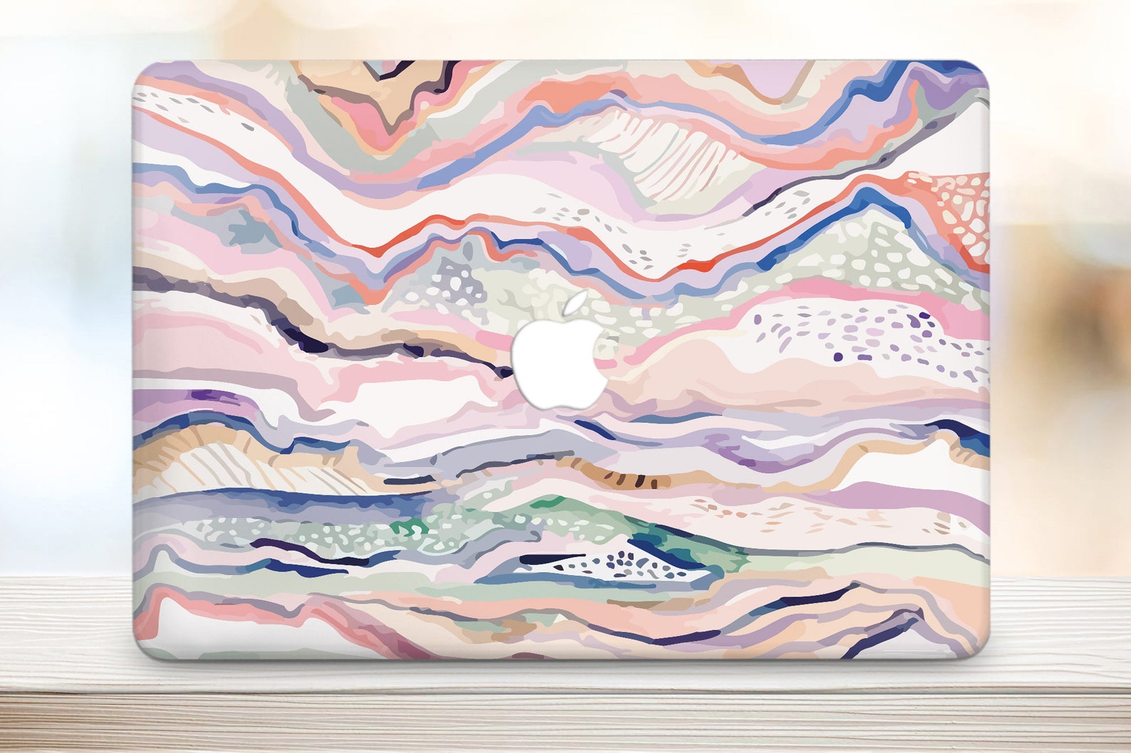 Colorful Macbook Pro 15 2019 Marble Waves Mac Pro 13 Cover Mac | Etsy