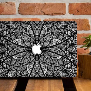 Black Mandala MacBook Pro Case MacBook Air Case MacBook Pro Retina ...