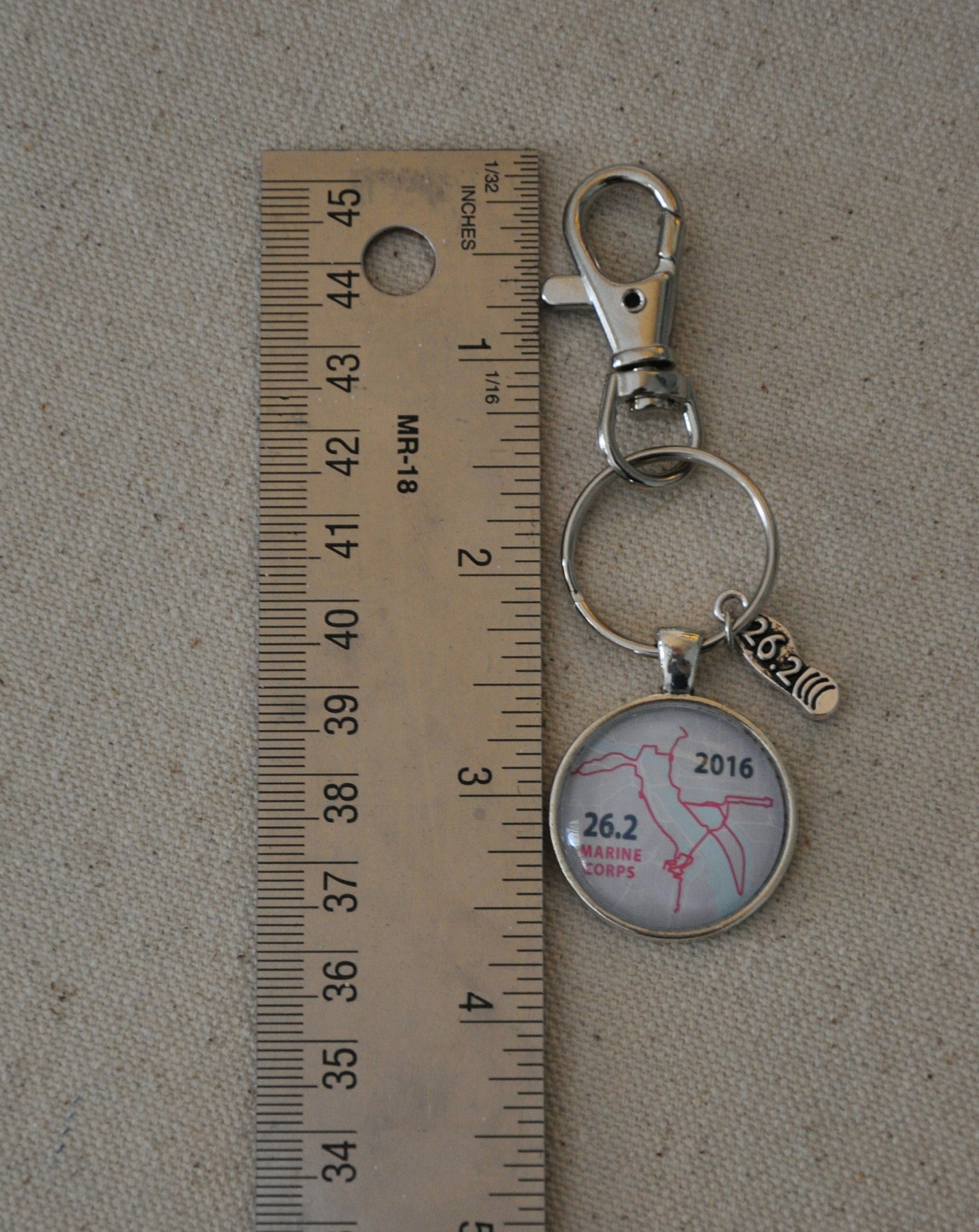 Custom Race Map Keychain Marathon Keychain 26.2 Half | Etsy