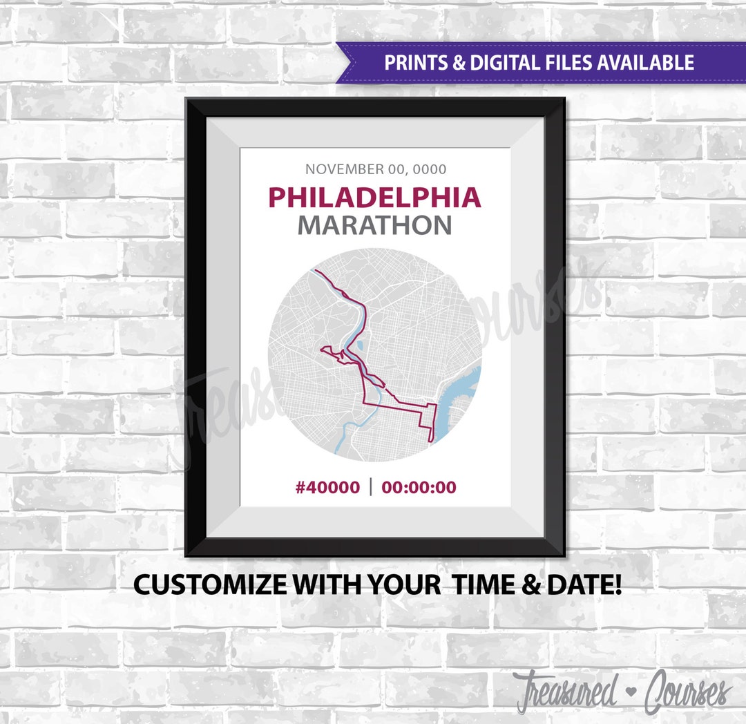 Philadelphia Marathon - Digital File & Print Options Available, Custom ...