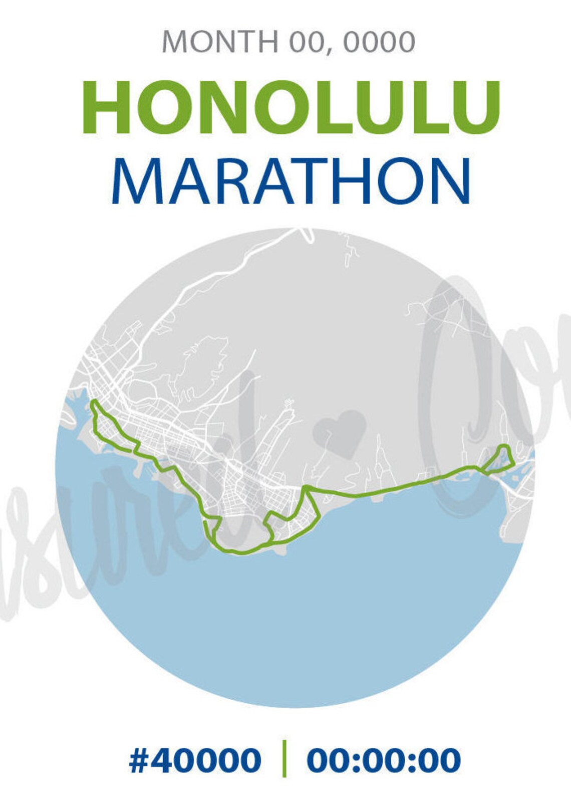 Honolulu Marathon Digital File & Print Options Available | Etsy