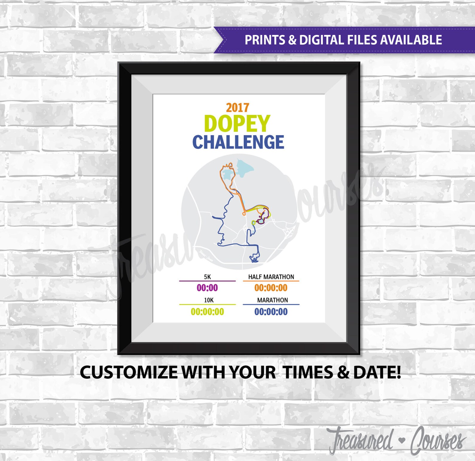 2017 Dopey Challenge- Digital File & Print Options Available, Custom ...