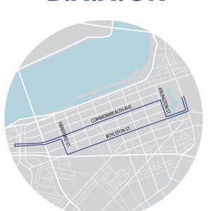 BAA 5k - Digital File & Print Options Available, Custom Map, Race Map ...