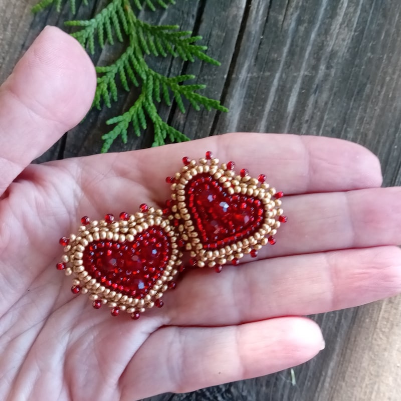 Embroidered Earrings - Etsy
