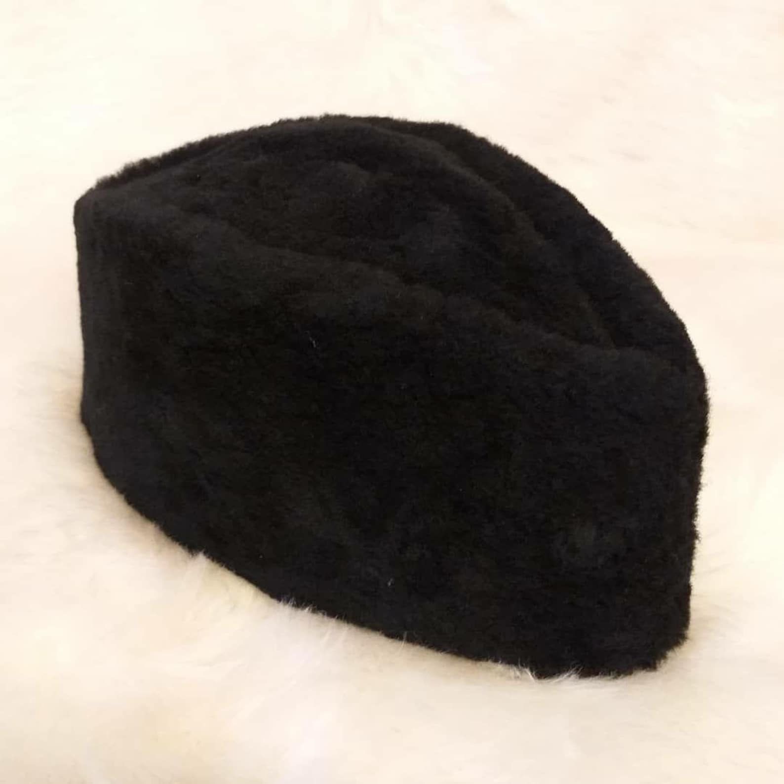 Handmade ANAOTOLIAN FUR HAT / Classical Black Kalpak - Etsy
