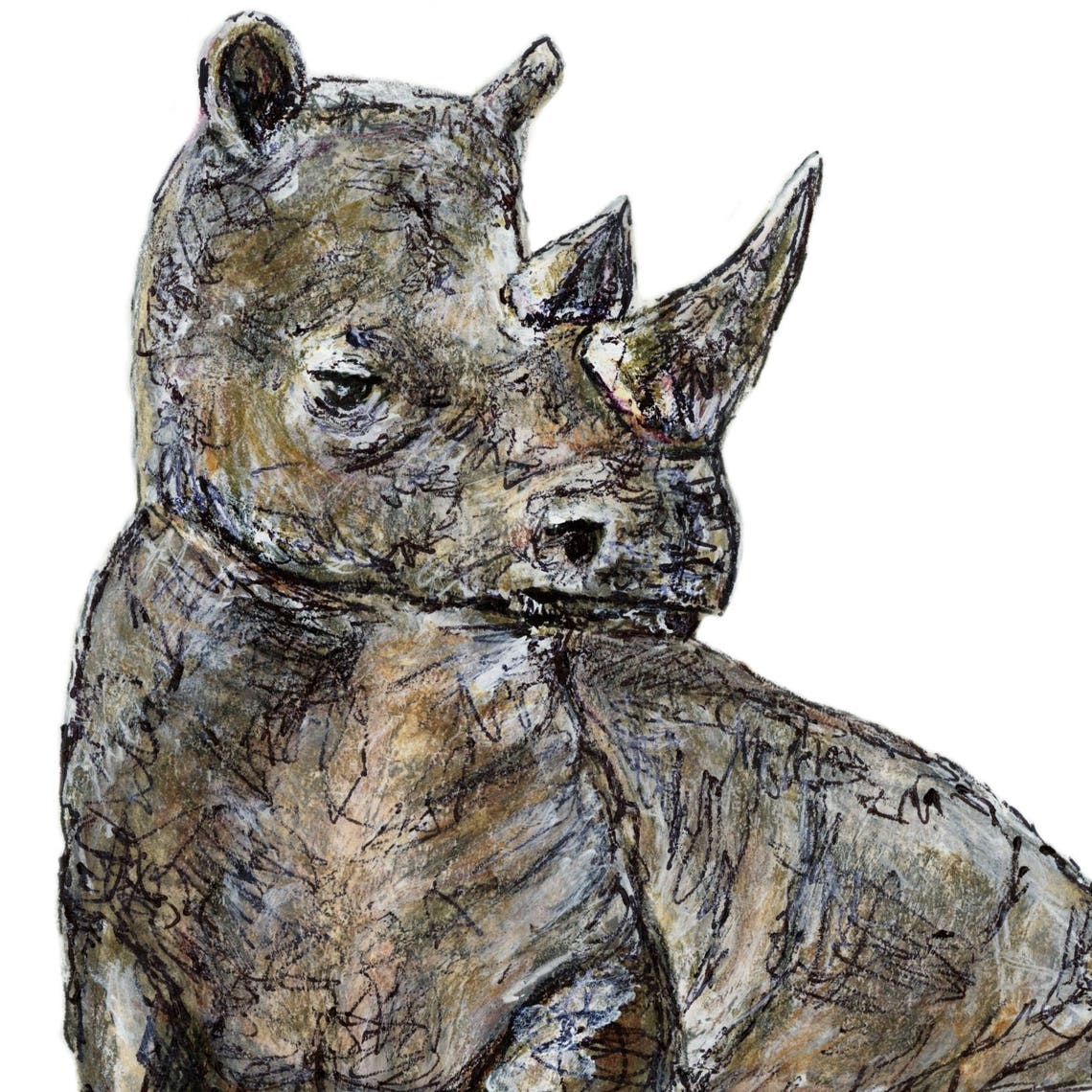 Rhirus Mutant, Rhino, Walrus, Rhinoceros, Sea Creature, Fantasy Art ...