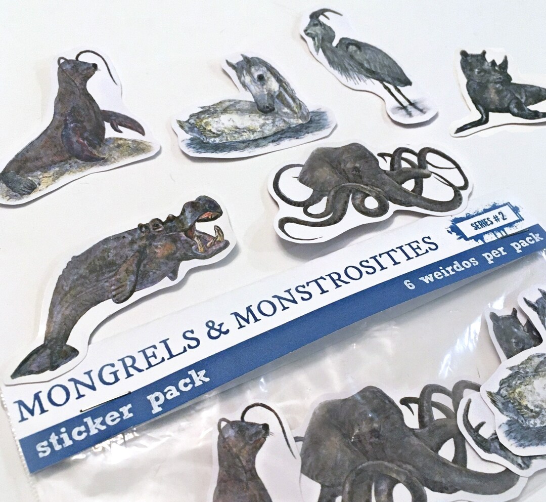 Mongrels & Monstrosities Sticker Pack - Series 2, Mutant, Hybrid Animal ...