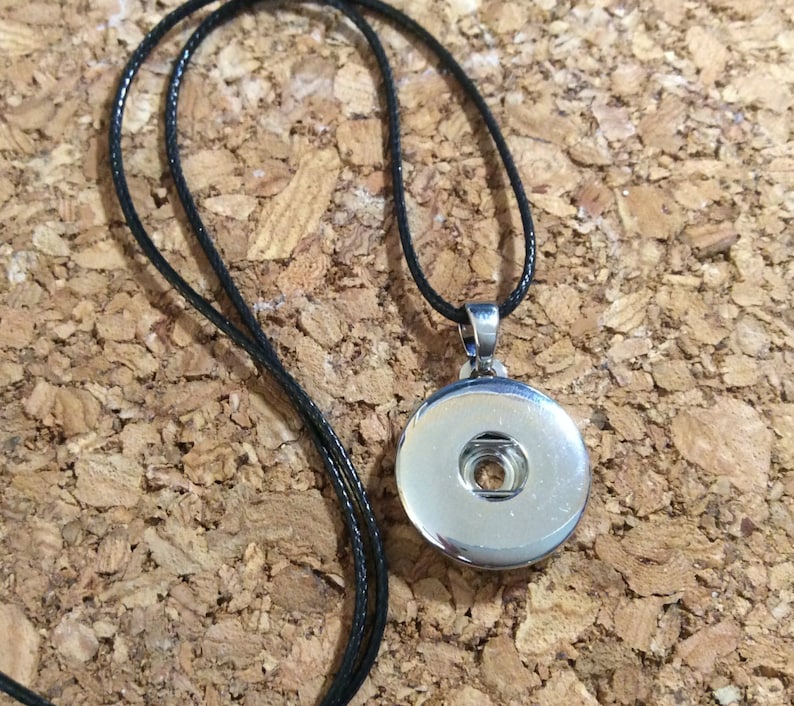 Snap Jewelry Snap Necklace Round Snap Necklace, Nylon Cord Chain ...