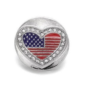 USA Flag Snap, Flag Heart Snap, Liberty, Patriotic Snap, Memorial Day ...