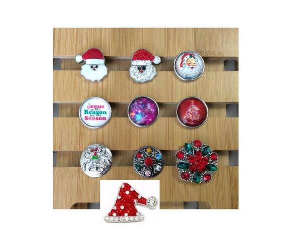 Snap Charms Santa Snap Christmas Tree Snap Ornament Snap | Etsy