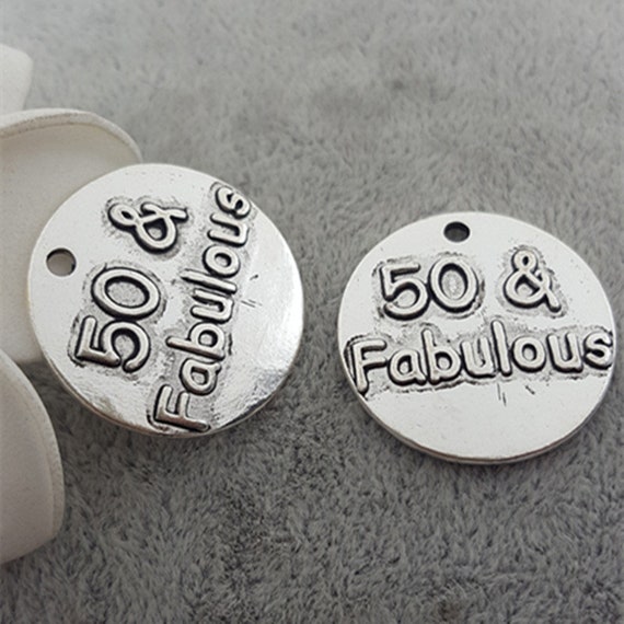 50 & Fabulous 50th Birthday Charm Inspirational - Etsy