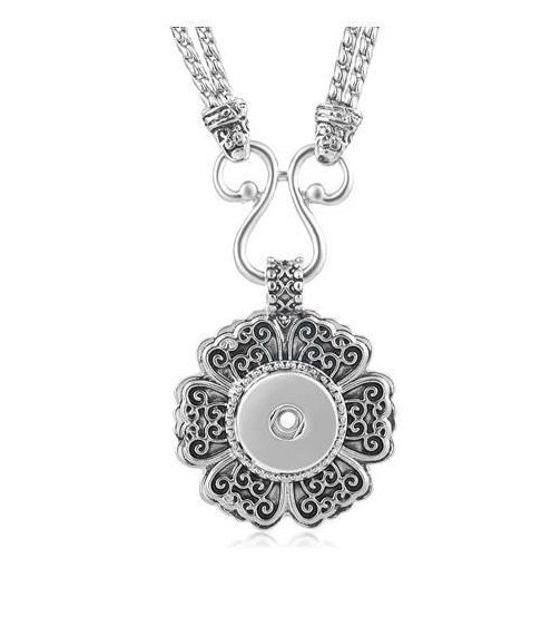 Snap Jewelry Necklace Clover Leaf Snap Necklace, Silvertone. Fits 18 ...