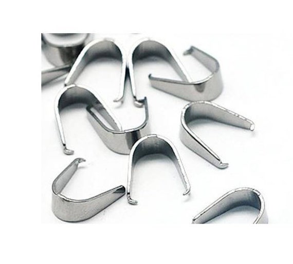 Stainless Steel Pinch Bail Pendant Bail Necklace Bail 5 - Etsy