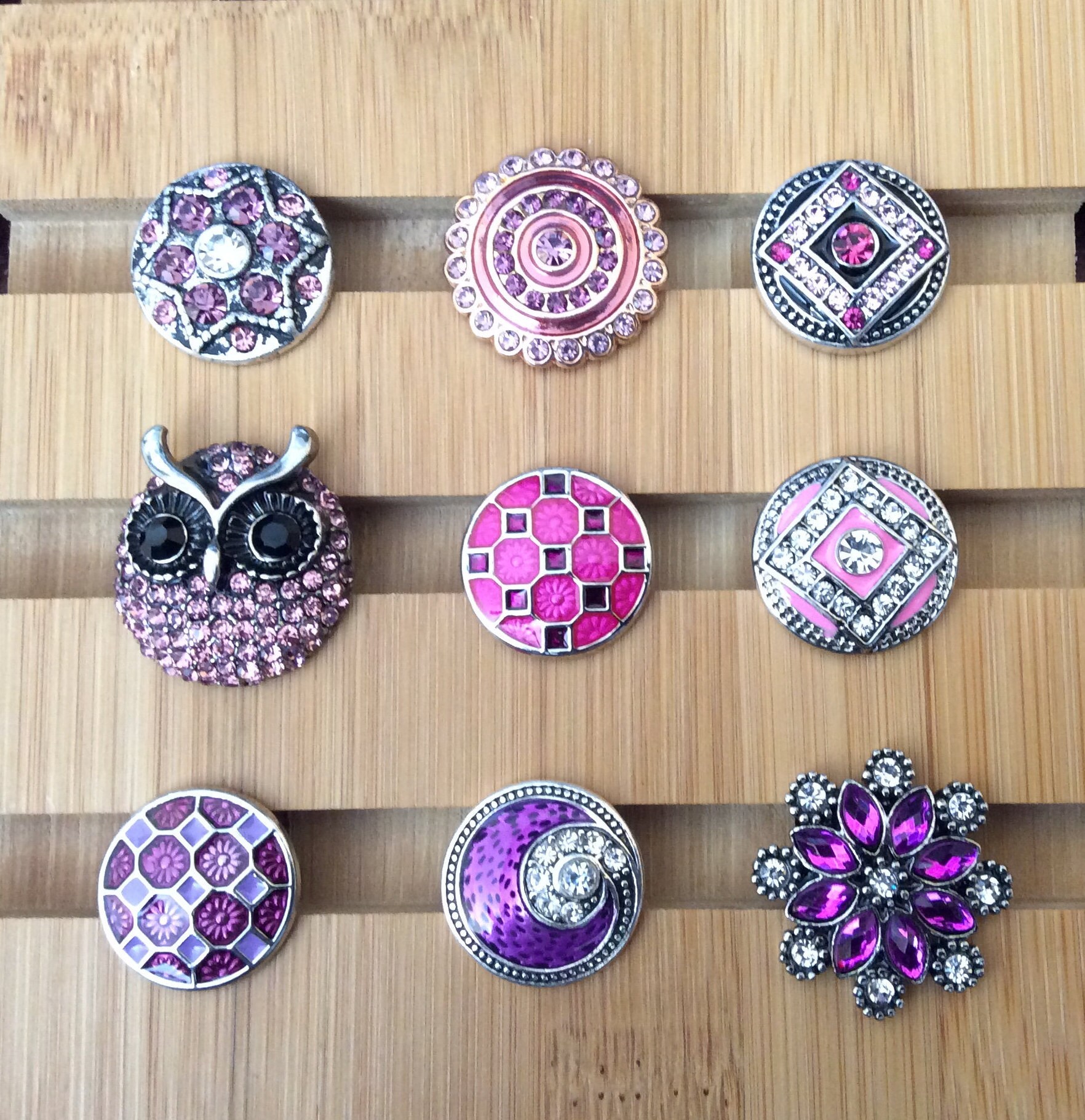 Pink & Purple Snap Charms for Snap Jewelry. Fits 18-20mm - Etsy