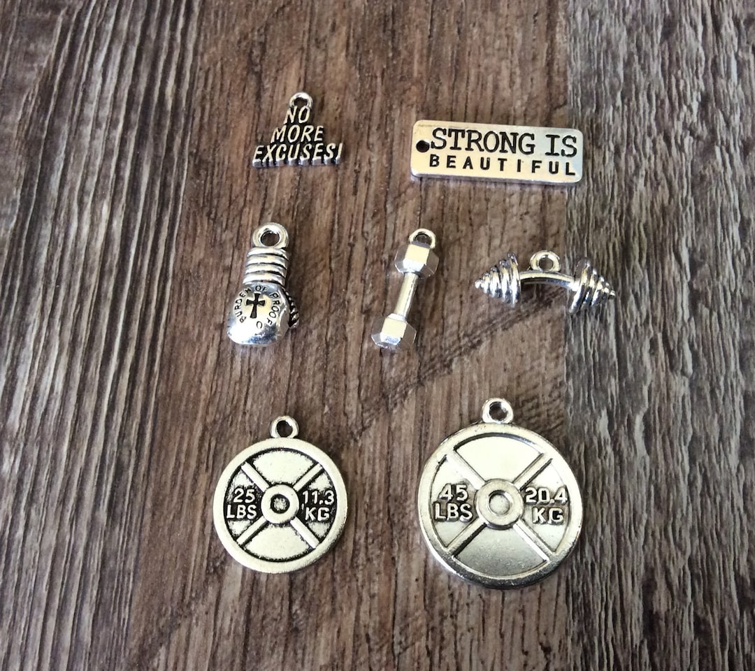 Fitness Charms, Weight Lifting Charms, Boxing Glove Charm, Strong is ...
