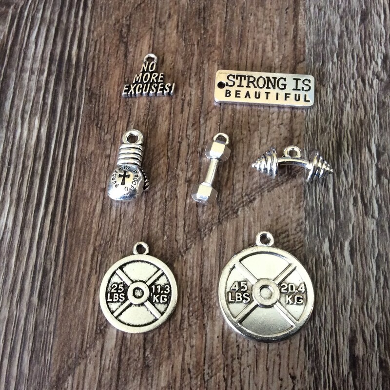 Dumbbell Charm - Etsy