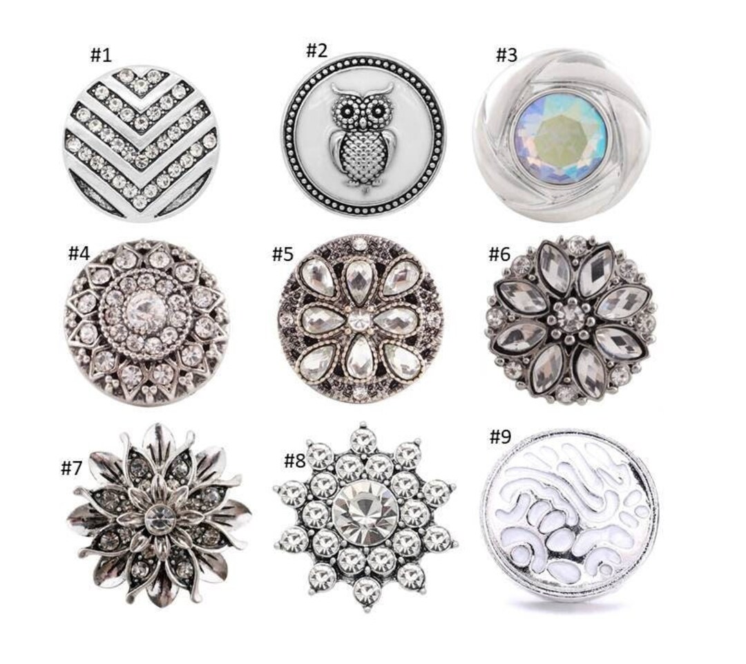 White Snaps, Clear Snaps, Aurora Borealis Snap, Owl Snap for Snap ...