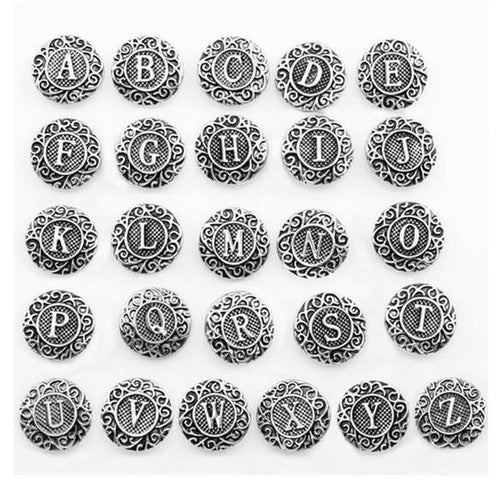Snap Charms Initials Alphabet Snap Charms Letters A to Z - Etsy