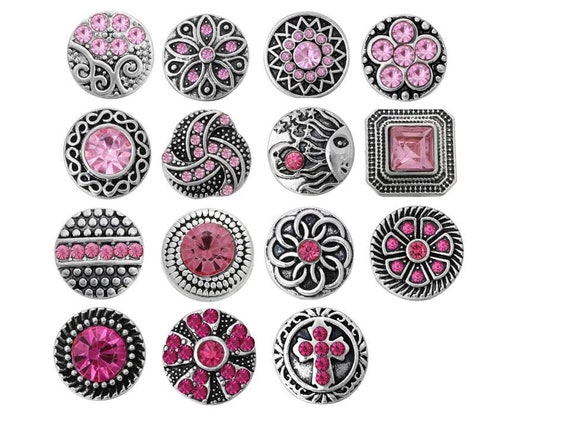 12mm Snaps Pink Snaps Light Pink Snaps Hot Pink Snaps Fits - Etsy