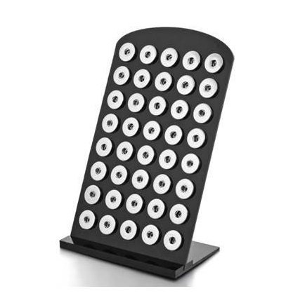 Snap Organizer for snap jewelry, Black Acrylic Snap Display, 40 Button ...
