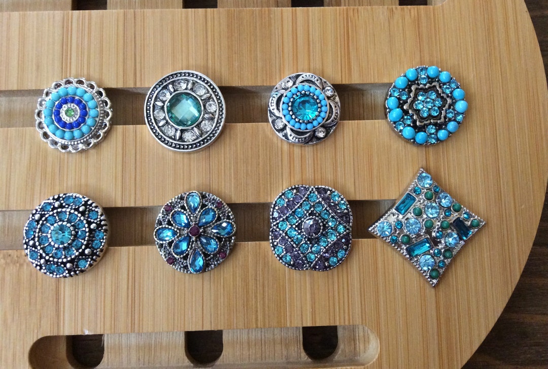 Blue Snap Charms, Snap Jewelry Charms, Snap Button Jewelry Charms for ...