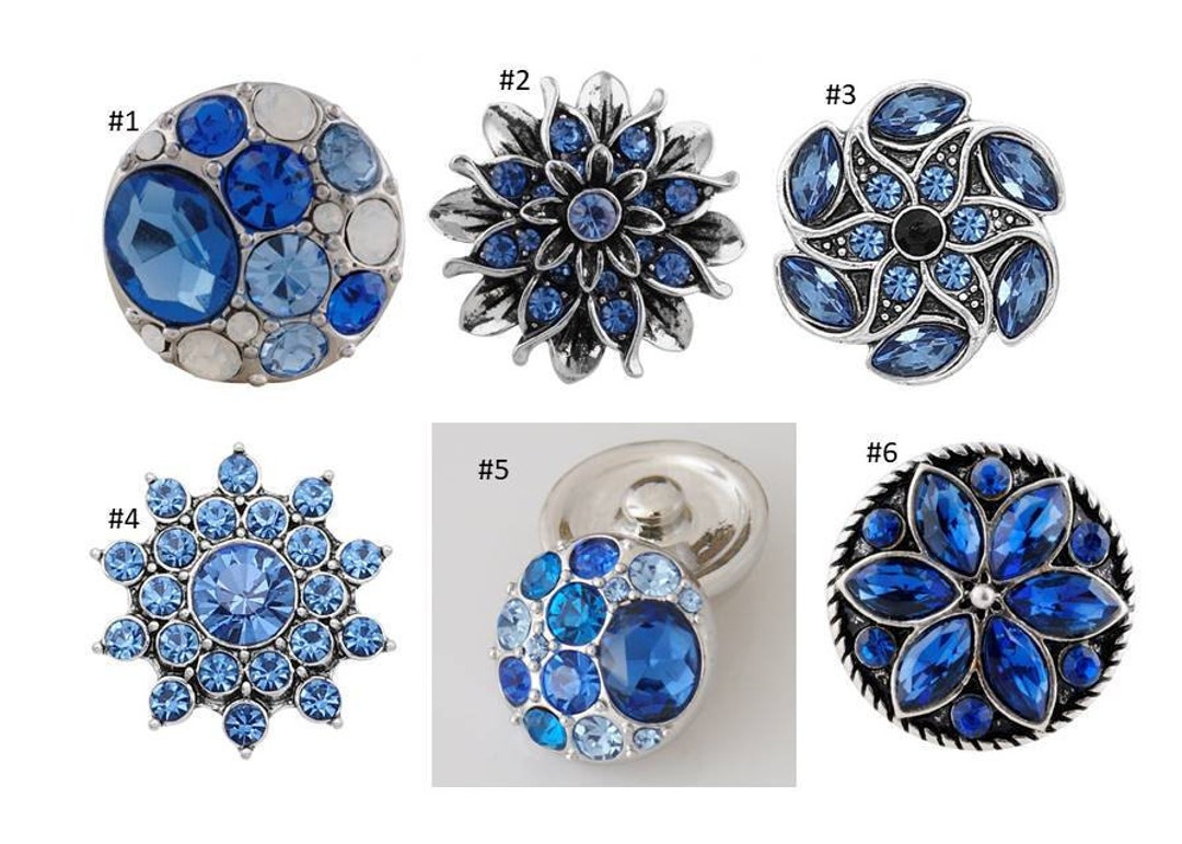 Blue Snaps, Navy Blue Snaps, Dark Blue Snaps for Snap Jewelry. Fits ...