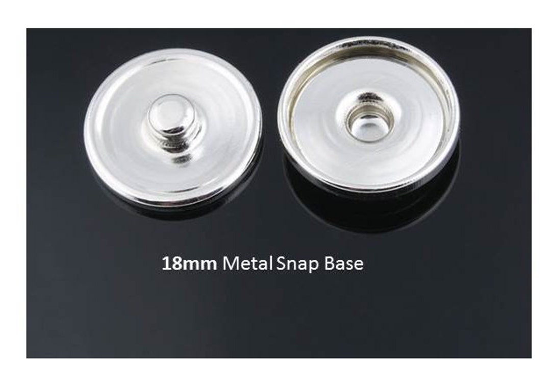 DIY Snap Charm Blanks, 18mm Metal Snap Charm Stud Bases, No Glass ...