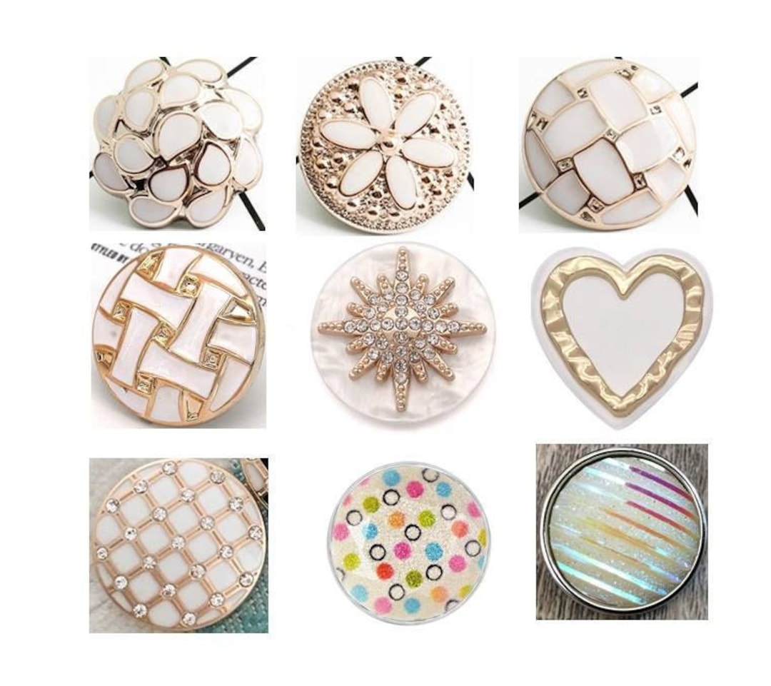 White Snaps White and Gold Snaps Off-white Snaps Snap - Etsy