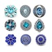 Blue Snap, Aqua Snap, Sky Blue Snap, Royal Blue Snap, Snap Charms for ...