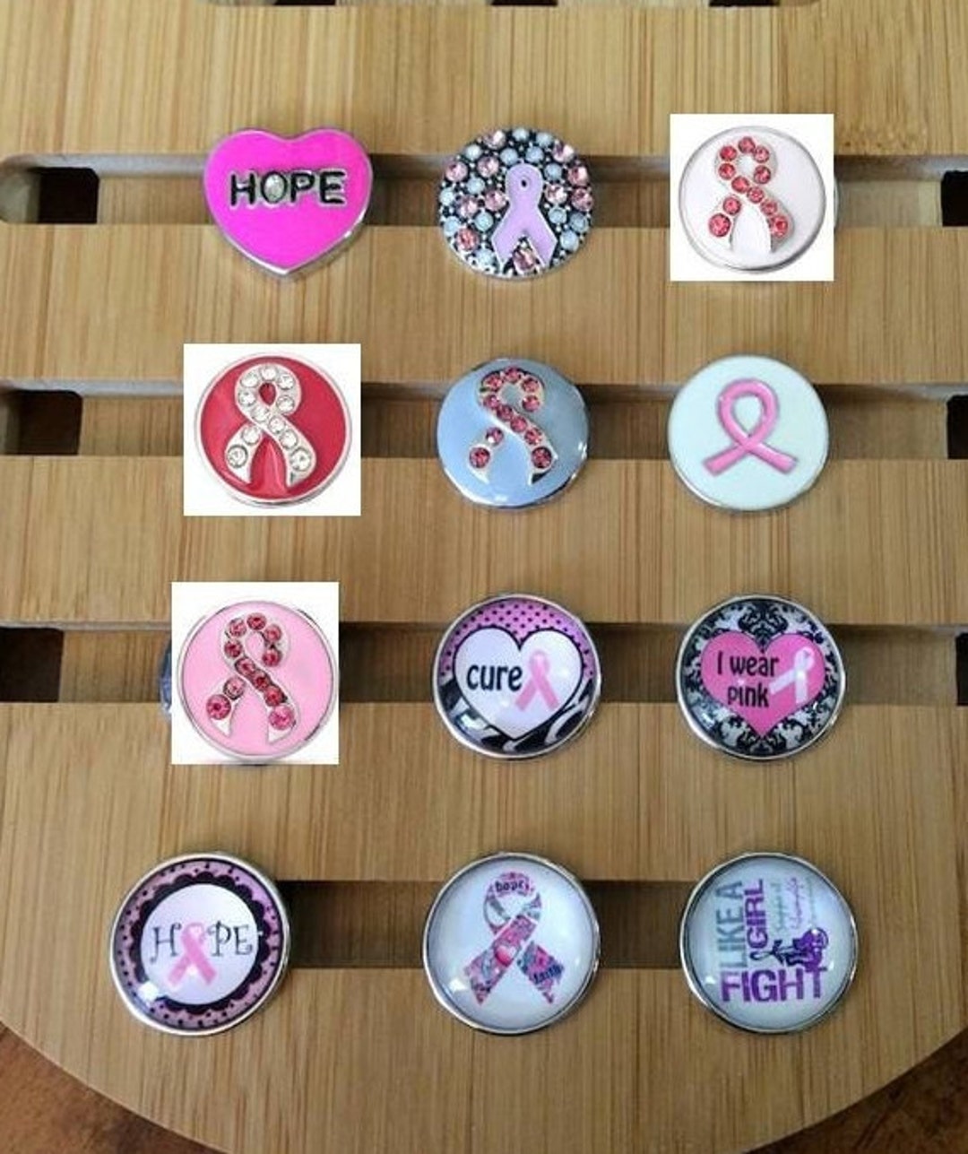 Pink Ribbon Snap, Breast Cancer Awareness Snap, Hope Snap, Cure Snap ...