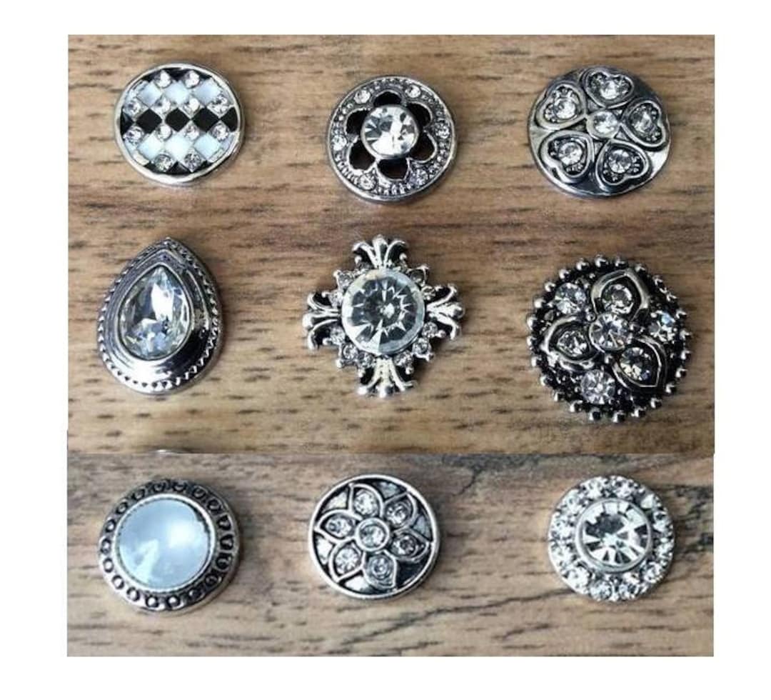 12mm Snaps, White Snaps, Crystal Snaps, Snap Charms for 12mm PETITE ...