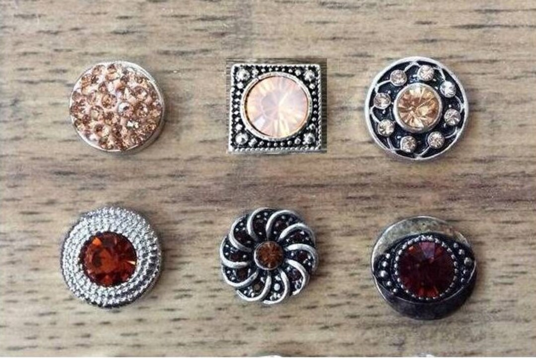 Champagne Snap Charms, Peach Snap Charms, Brown Snap for 12mm PETITE ...