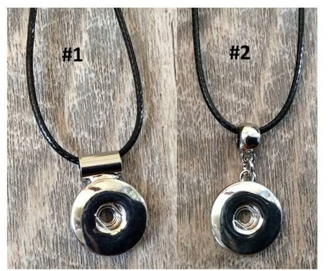 Snap Necklace 2 Styles Snap Jewelry Necklace, Nylon Cord Chain ...