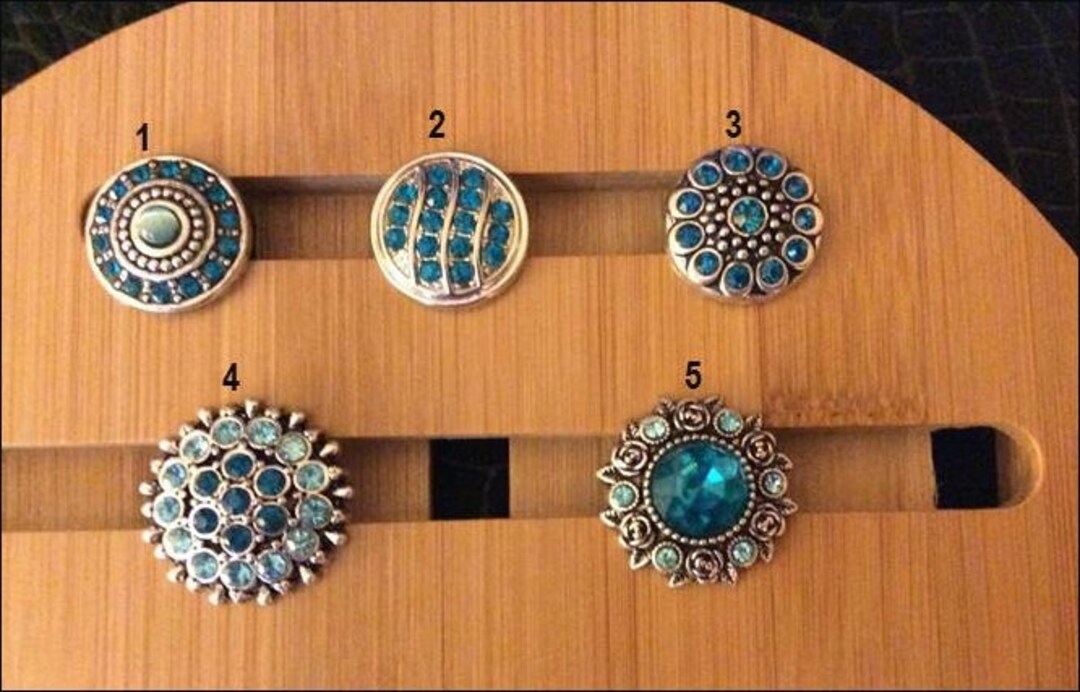 Snap Button Charms, Turquoise Snap Button Charms for Snap Jewelry. Fits ...