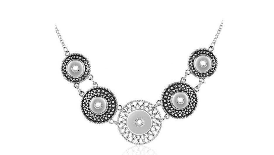 Snap Necklace Combo 5 Snap Necklace Holds (1) 18mm and (4) 12mm Snaps ...