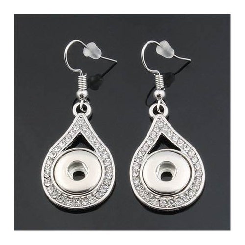 Snap Earrings Hook Snap Earrings Silvertone. Fits 12mm - Etsy