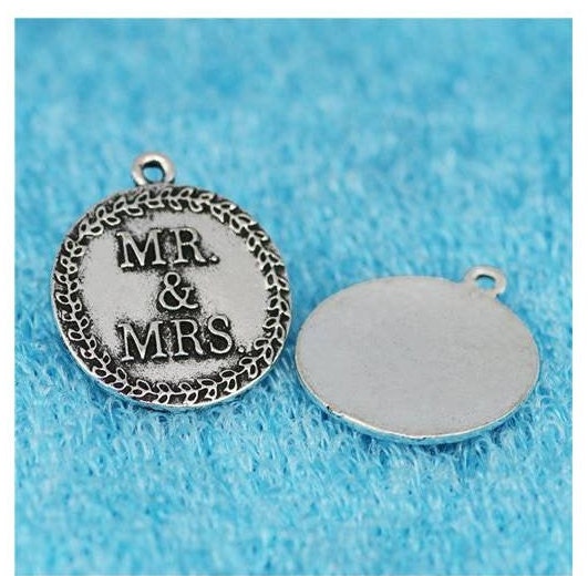 Mr and Mrs Charm, Wedding Charm, Bridal Charm, Husband and Wife Charm ...