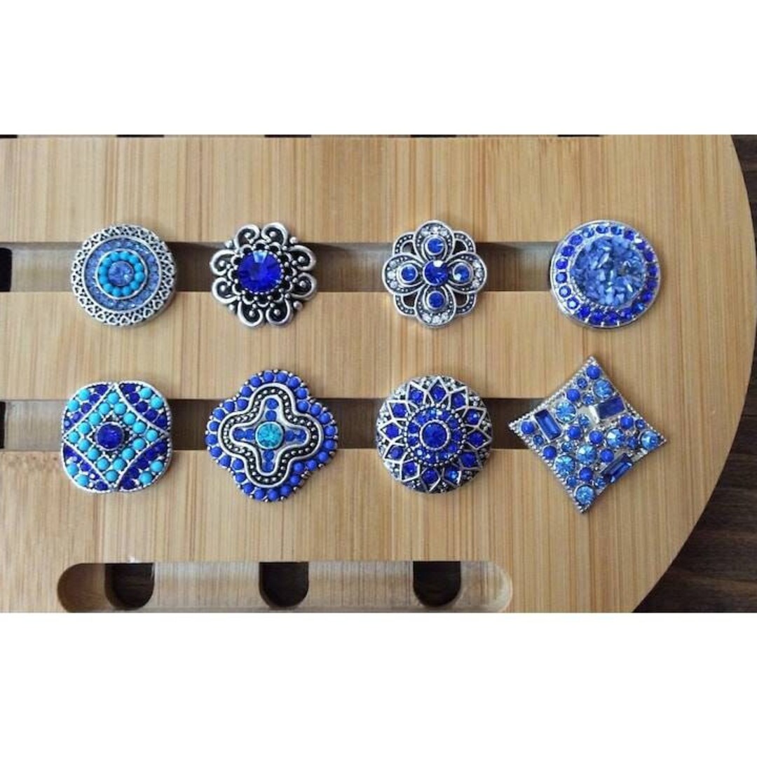 Snap Jewelry Snap Charms Sapphire Blue Snap Charms for Snap Jewelry ...