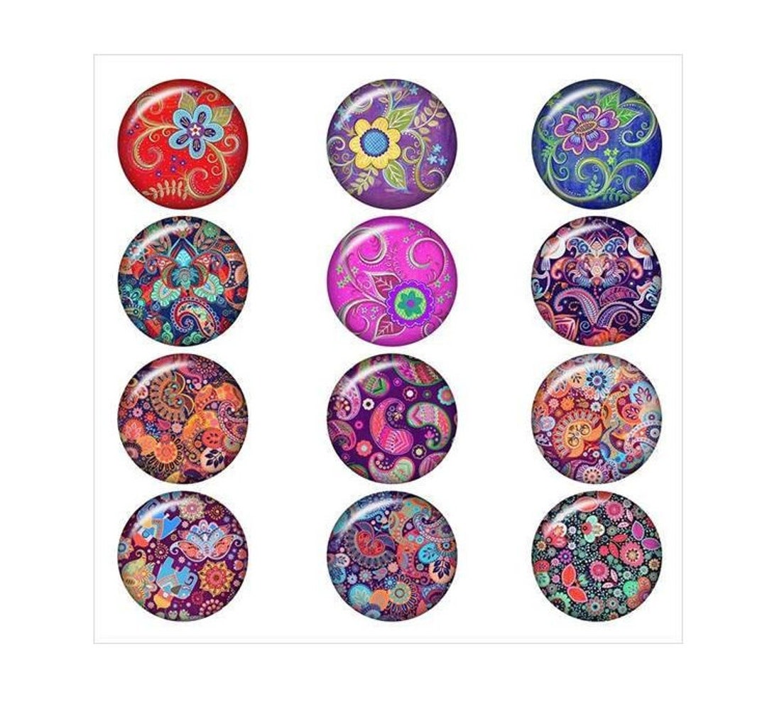 Flower Snap, Multi Colored Flower Snaps, Paisley Snap, Floral, Photo ...