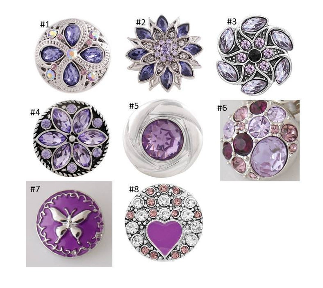 Purple Snaps, Lavender Snaps, Purple Butterfly Snap, Purple Heart Snap ...