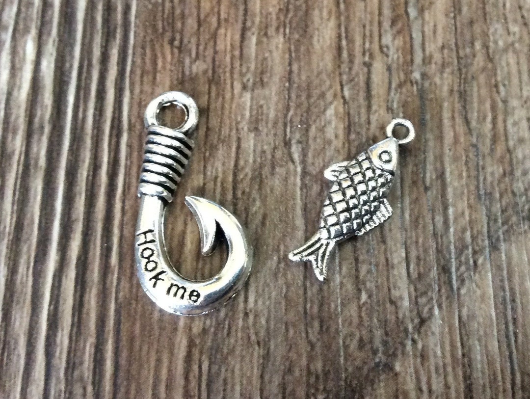 Fishing Charms, Fish Hook Charm, Fish Charm, Hook Me Charm, Fisherman ...