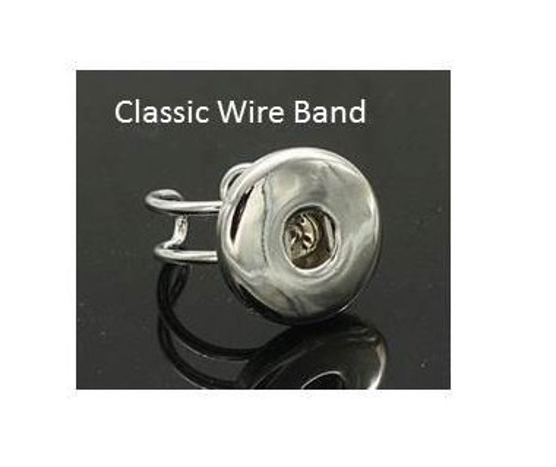 Snap Button Ring Classic Band Adjustable Snap Ring, 18mm Snap Ring ...